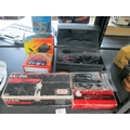 Lot inc assorted microphones, Kinter amplifier, power lead