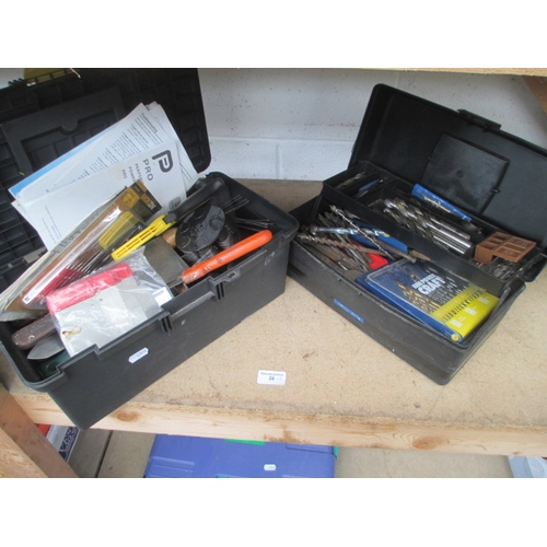 Two tool boxes with contents
