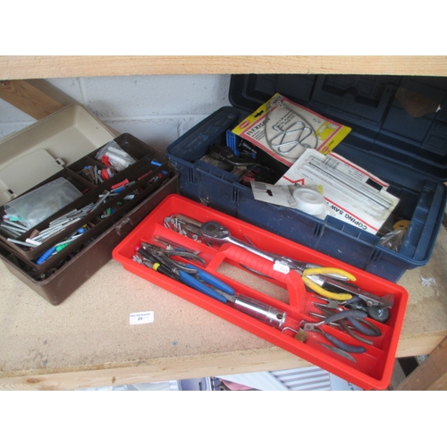 Two tool boxes with contents