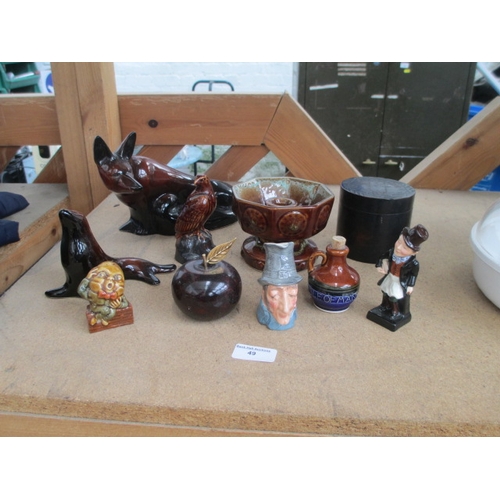 Lot inc decorative ornaments, Kelsboro Ware character jug and Royal ...