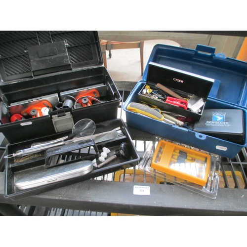 Two tool boxes with contents
