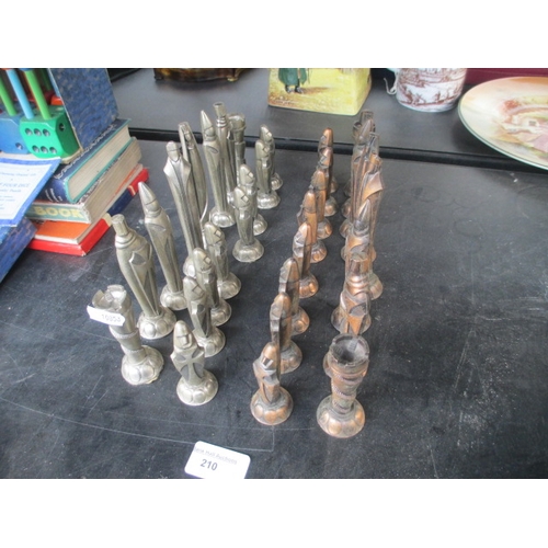 Metal chess set
