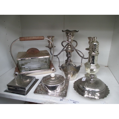Collection of decorative metal ware