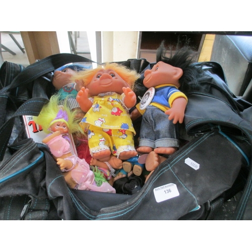 Bag of troll dolls