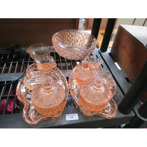 Decorative glass dressing table sets