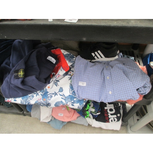 Collection of branded clothing