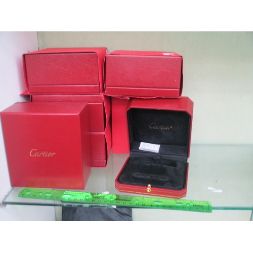 Six branded jewellery boxes