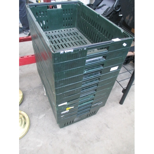 12 green crates