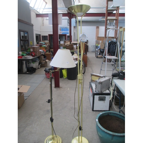 2 modern standard lamps