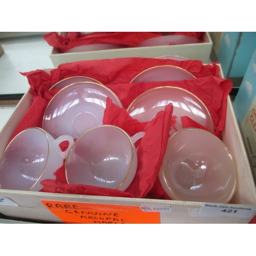 Arcopal harlequin tea set