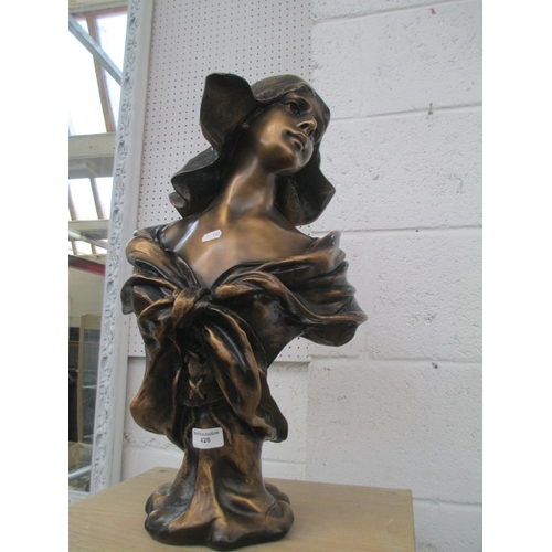 Resin bust with name on and numbers on the back