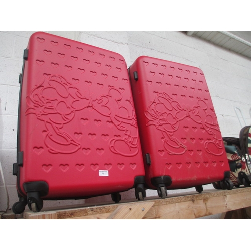 Pair of hard shell suitcases