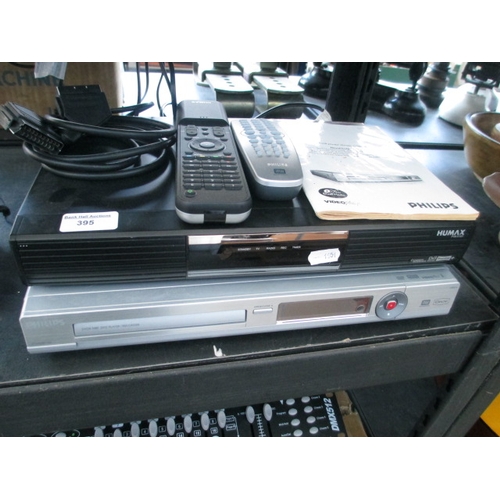 Humax freeview box and Philips DVD player both with remotes