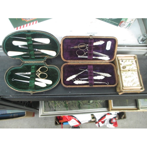 Three vintage sewing kits