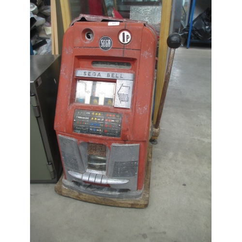 Sega Bell arm bandit, as found