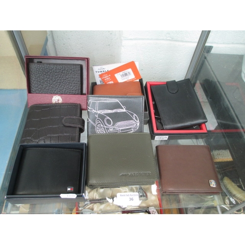 Eight assorted wallets