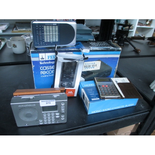 Lot inc tape recorder, radios, calculator, etc