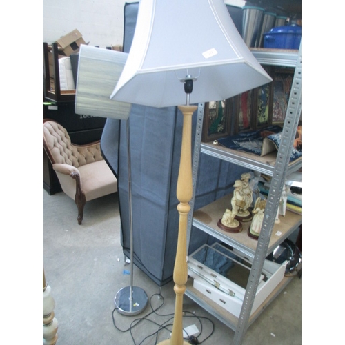 Two assorted standard lamps