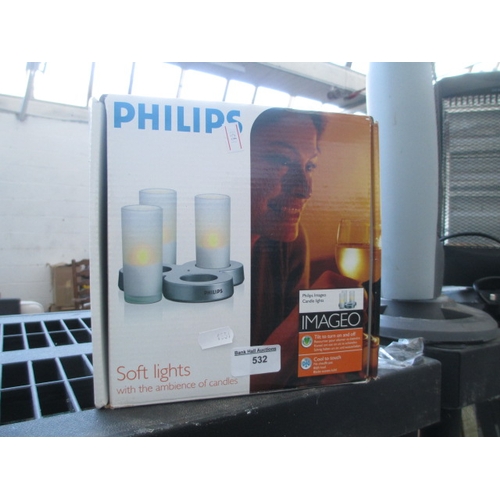 A boxed PHILLIPS Imageo candle light set