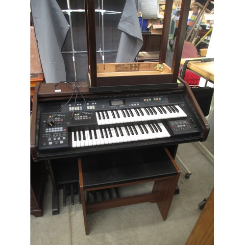 A TECHNICS SX-EN3 PCM sound electronic organ with stool