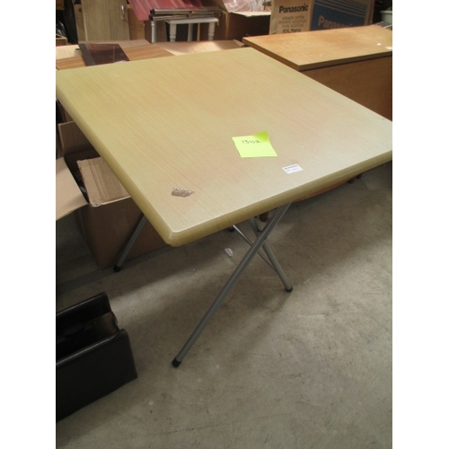 A small square folding table