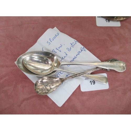 Three silver spoons, weight 48 grams