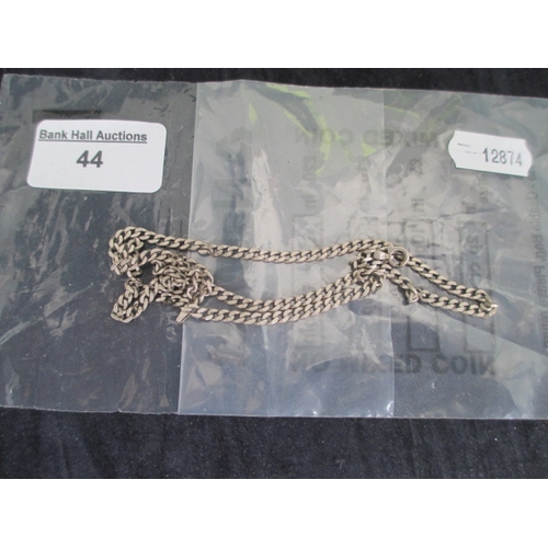 Silver stamped chain, weight 10.8 grams