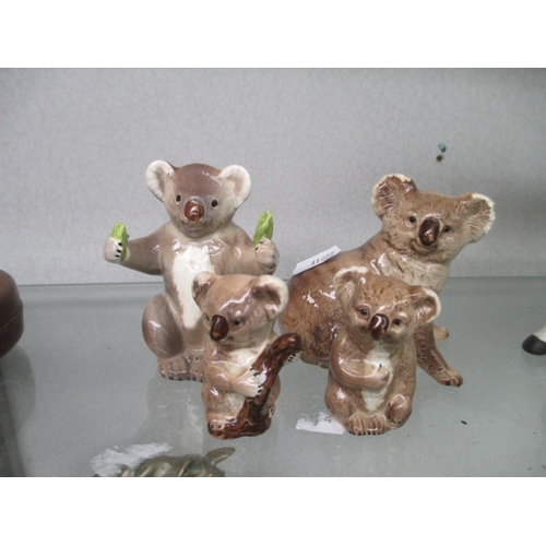 Four Beswick Koala ornaments
