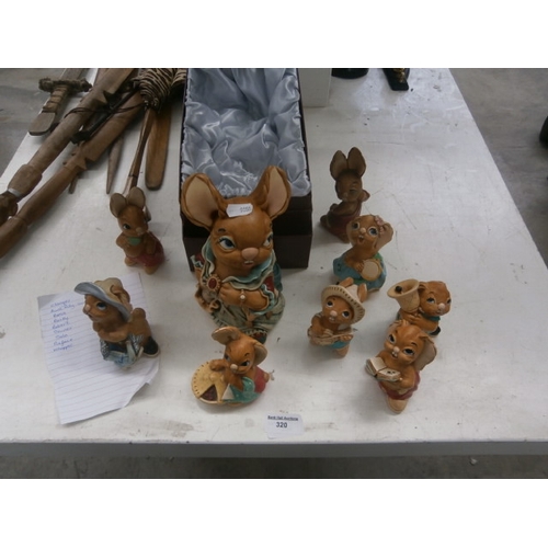 Collection of Pendelfin figures