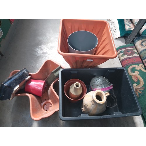 Assorted plant pots