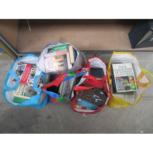 Five bags of assorted books