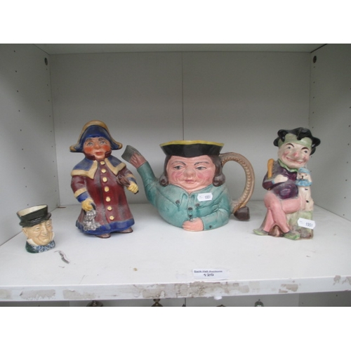 Four assorted character jugs
