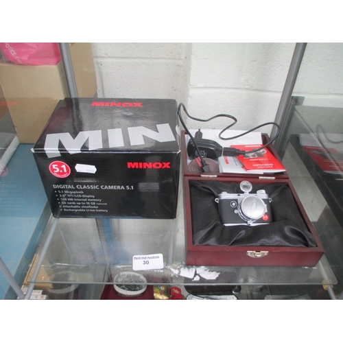 Minox Digital Classic camera 5.1 with two batteries, charger, strap and ...