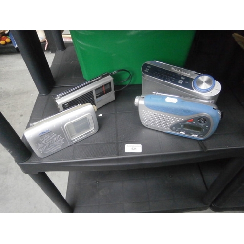 Four assorted radios