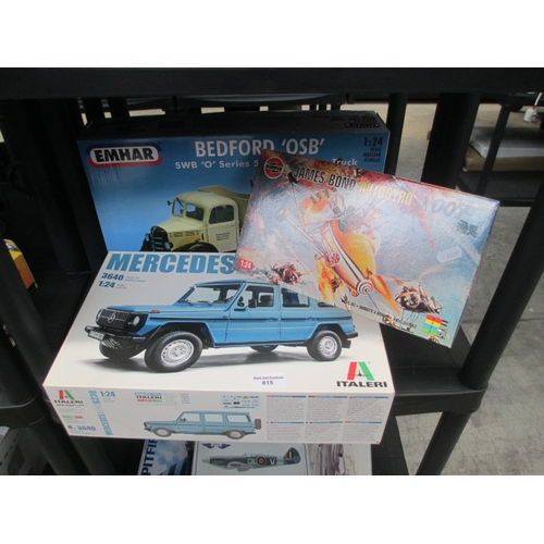 3 x boxed model kits