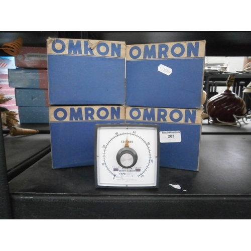 Four Omron mini timer units