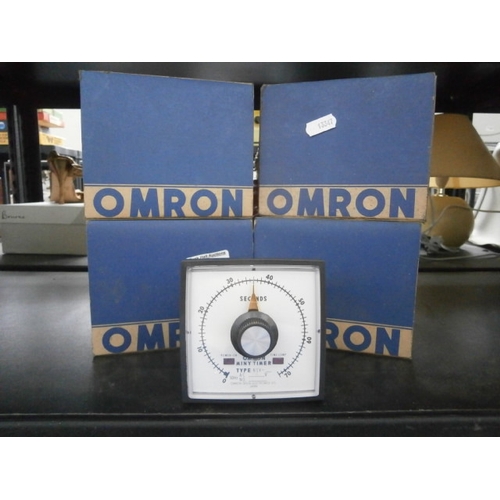 Four Omron mini timer units