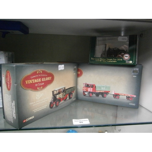Two Corgi Vintage Glory models and Great Dorset Steam Fair Model