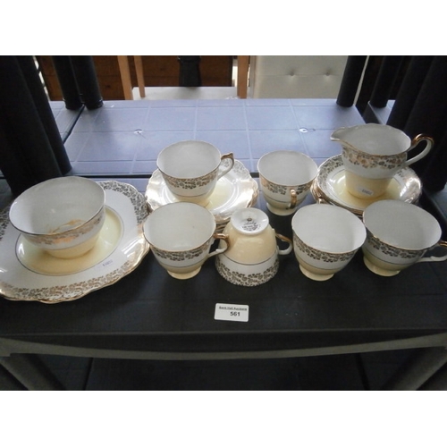 21 piece Ashley 22ct gold tea set