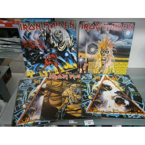 Three Iron Maiden and two Def Leppard records