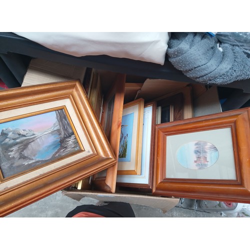 Box of assorted art