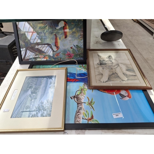 Four assorted artworks
