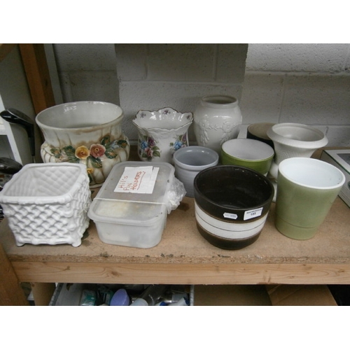 Collection of assorted plant pots