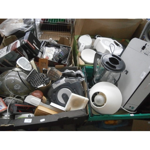 Four boxes of assorted household items