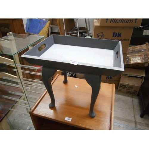 A small upcycled vintage tray table