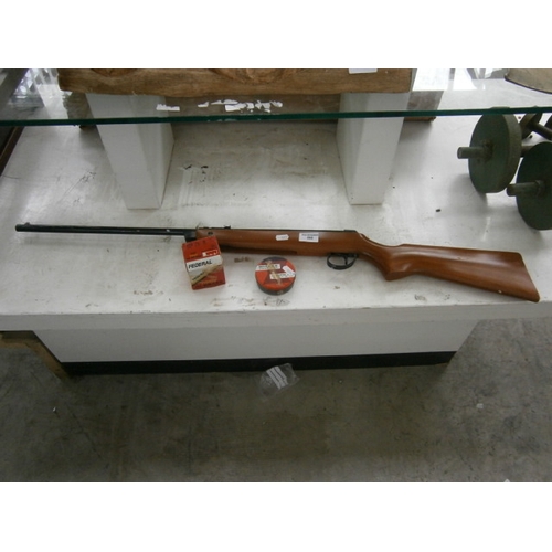 BSA Meteor .22 calibre air rifle with pellets