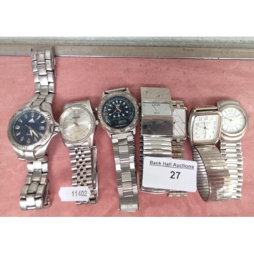 Seven assorted watches