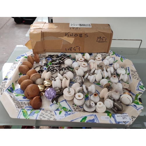 Collection of assorted cabinet knobs