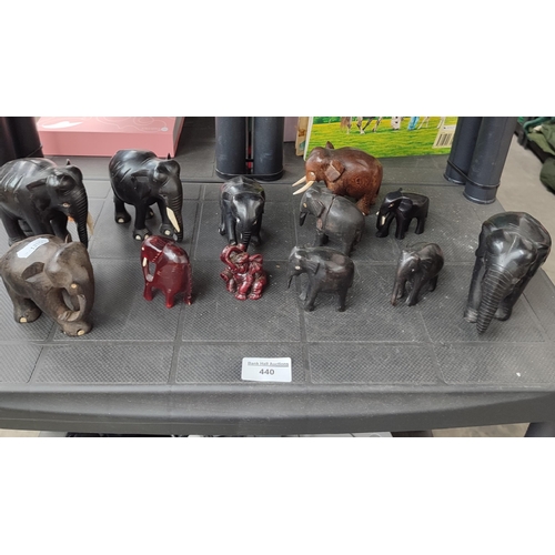Collection of elephant ornaments
