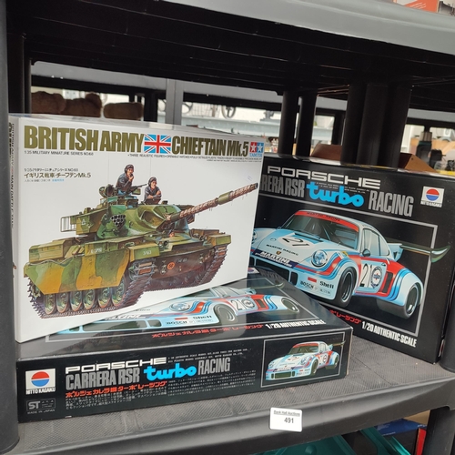 Three assorted model kits inc Nitto Kagaku and Tamiya